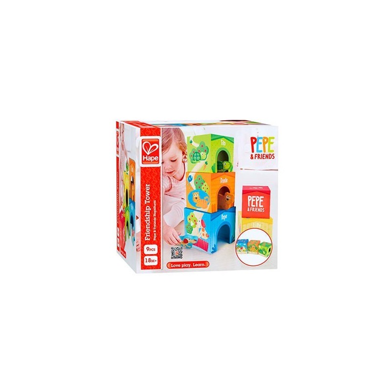Cubos apilables de Hape en www.lacombainfantil.com