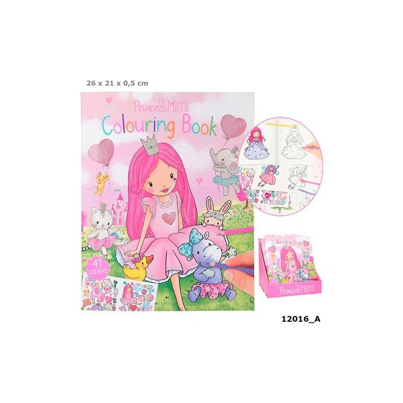 Libro de colorear de Princess mimi en www.lacombainfantil.com