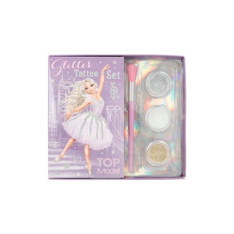 Tattoo ballet con purpurina de Top Model en www.lacombainfantil.com