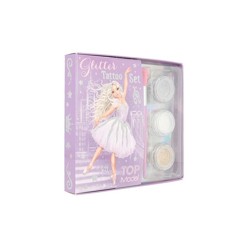 Tattoo ballet con purpurina de Top Model en www.lacombainfantil.com